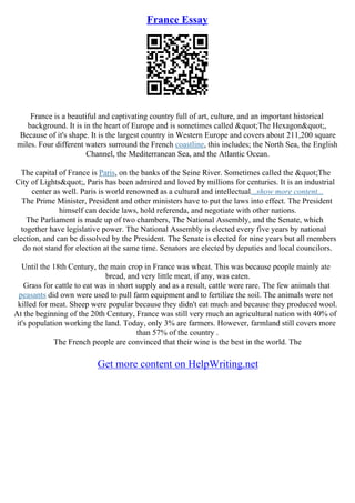 Essay Writing In French | PDF