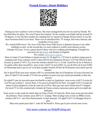 Essay Writing In French | PDF