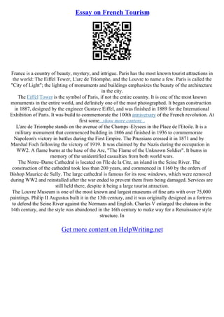 Essay Writing In French | PDF