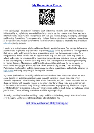 Essay Writing My Teacher | PDF