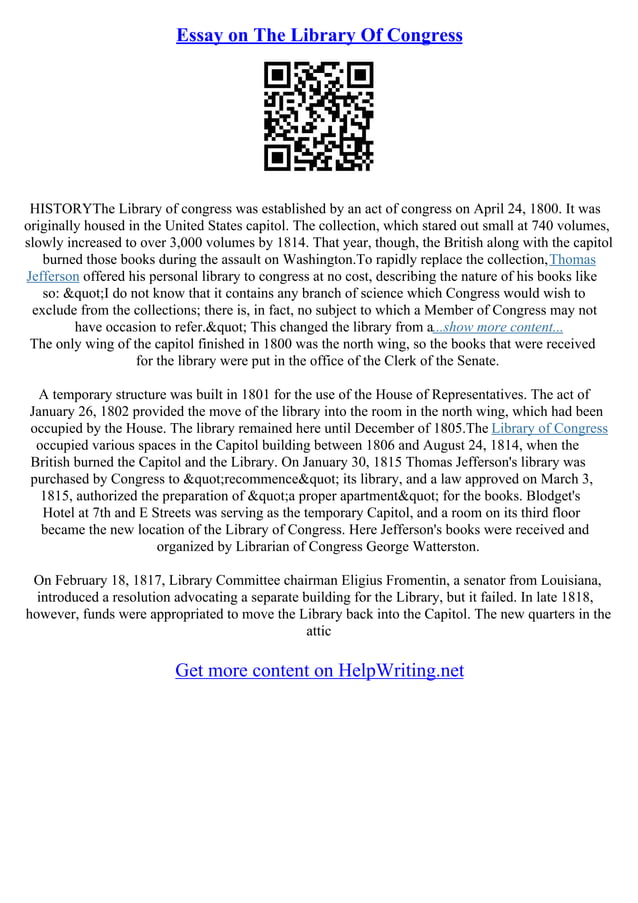 Essay Writing On Library | PDF