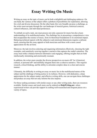 Essay Writing On Music.pdf