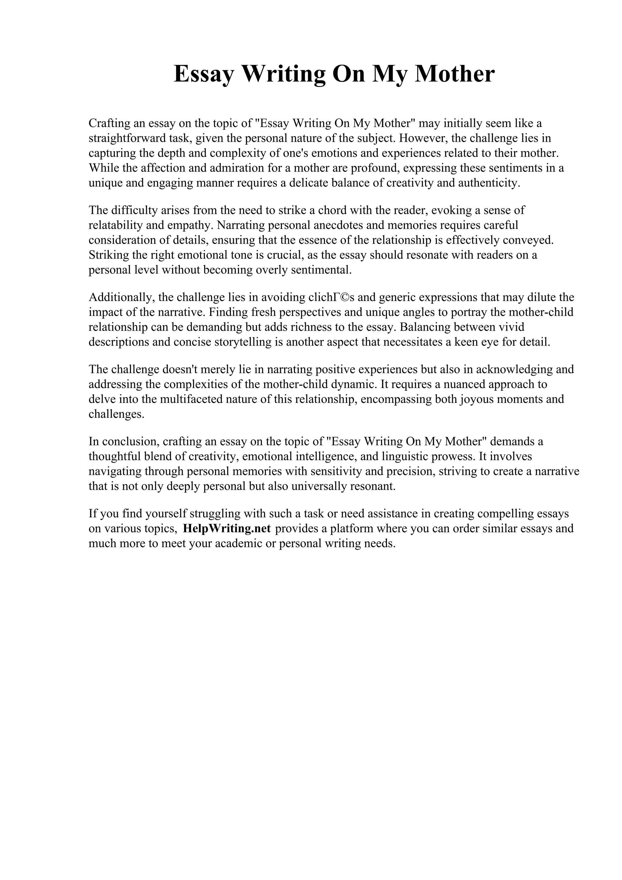 Essay Writing On My Mother.pdf