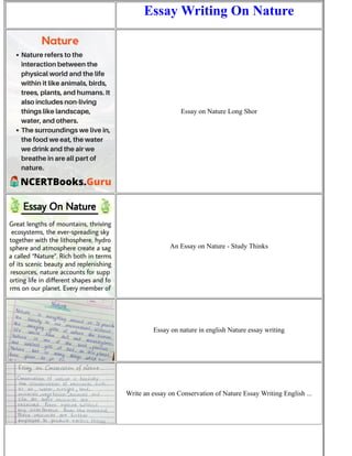 Essay Writing On Nature | PDF