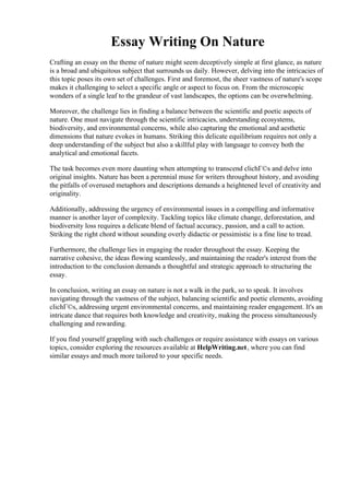 Essay Writing On Nature.pdf