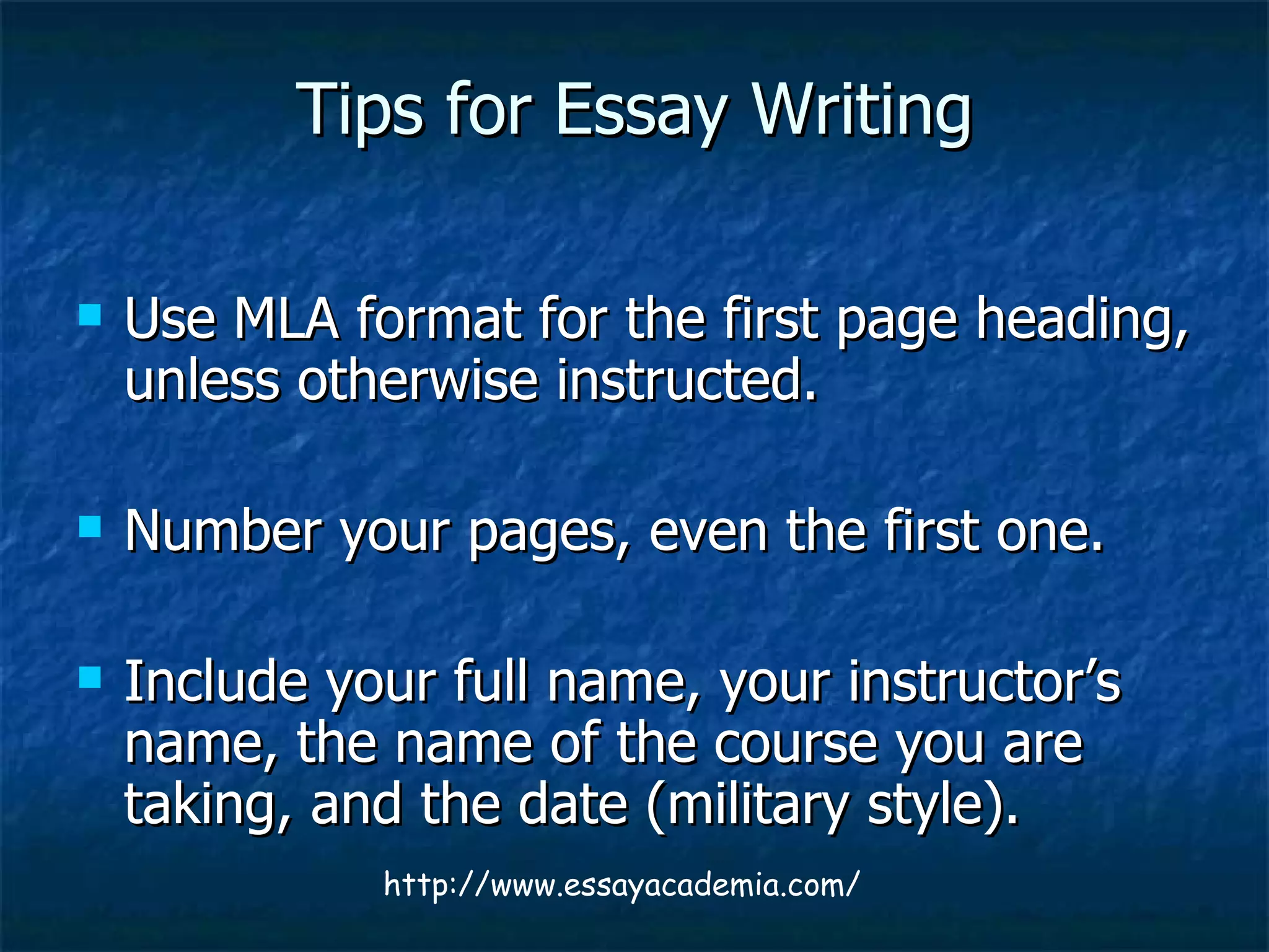 Essay Writing Tips | PPT