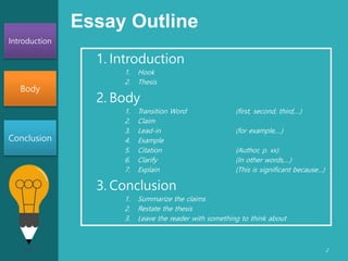 Basic Essay Writing | PPTX