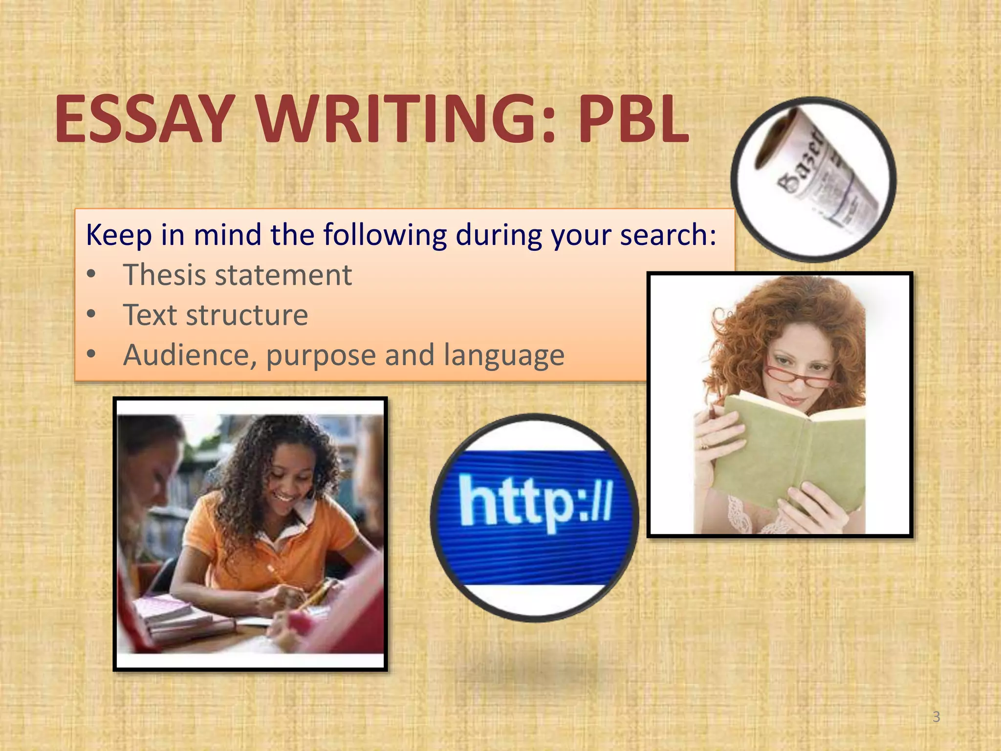 Essay Writing: Project-Based Learning (PBL) | PPTX