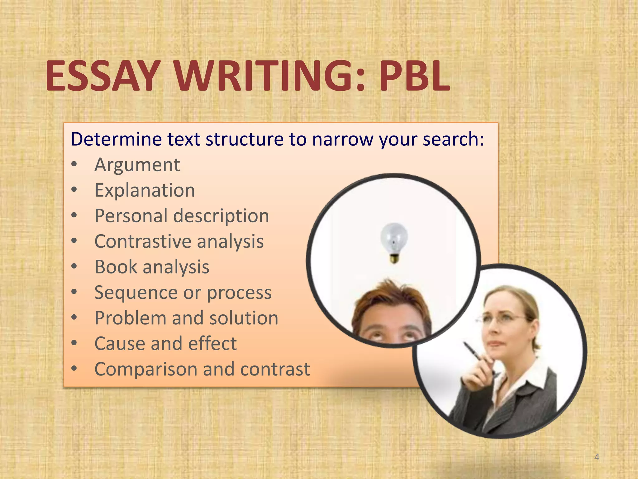 Essay Writing: Project-Based Learning (PBL) | PPTX