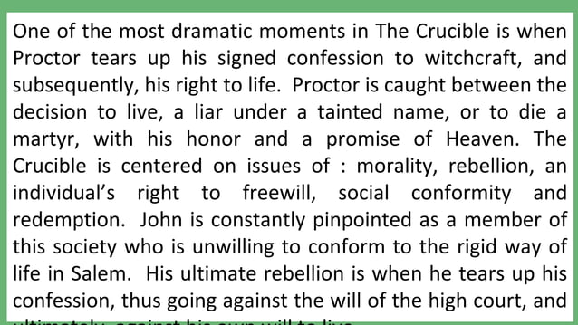 Essay Writing The Crucible | PPT