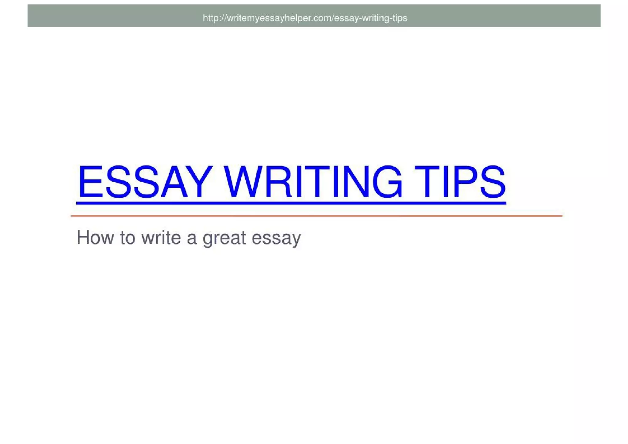 Essay Writing Tips | PDF