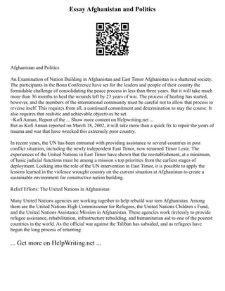 Essay Writing Tips How To Write An Ess | PDF