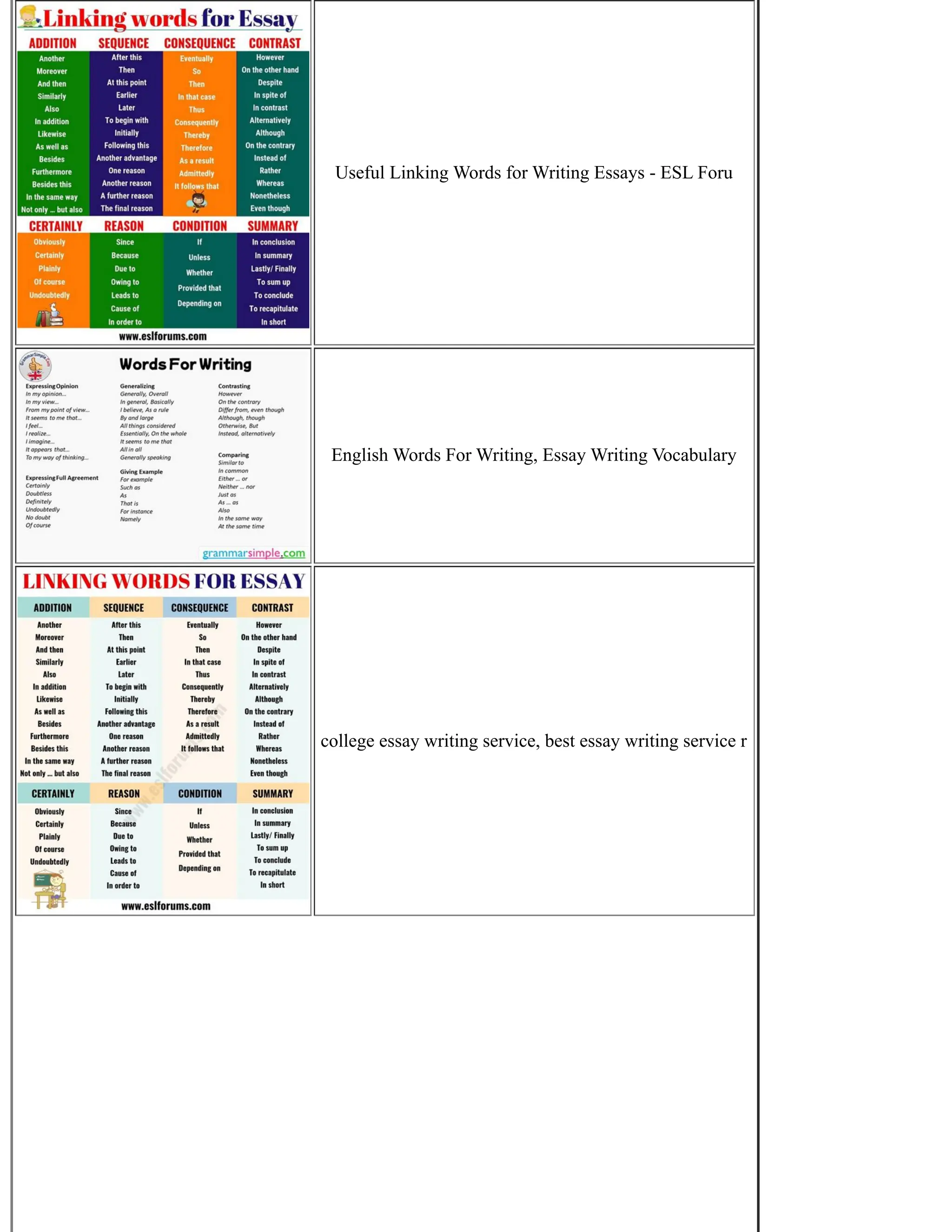 Essay Writing Vocabulary | PDF