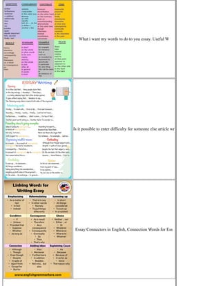 Essay Writing Vocabulary | PDF