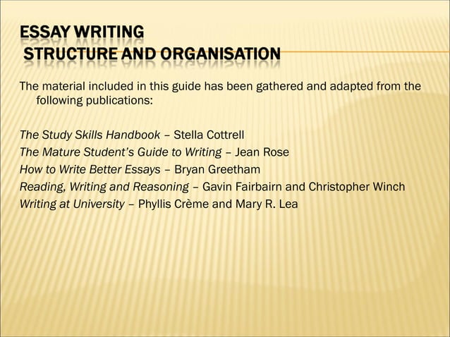 Essay writting -_structure_and_organisation | PPT