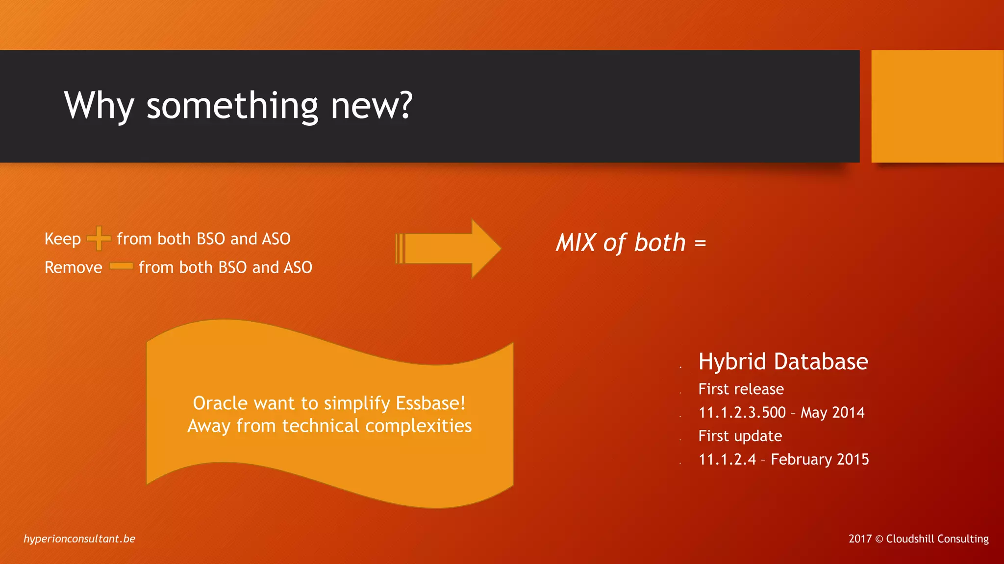 The future of Essbase: Hybrid database format | PPT