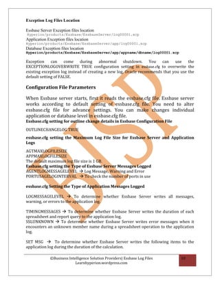 Essbase log files | PDF