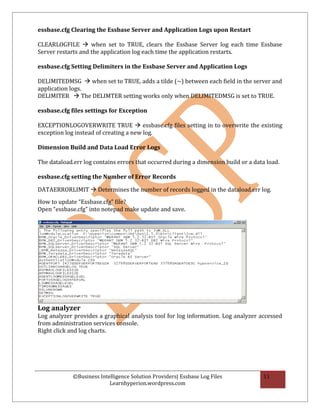 Essbase log files | PDF