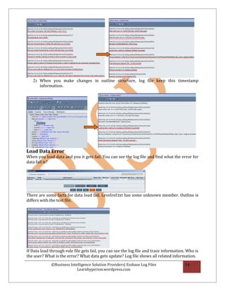 Essbase log files | PDF