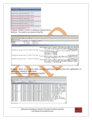 Essbase log files | PDF