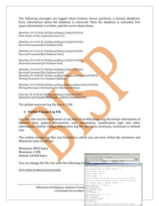 Essbase log files | PDF