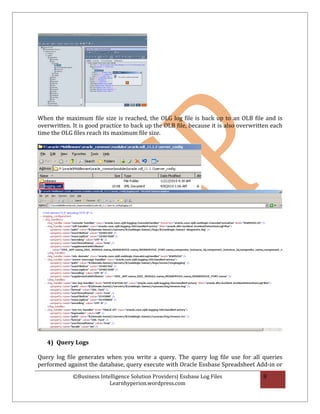 Essbase log files | PDF