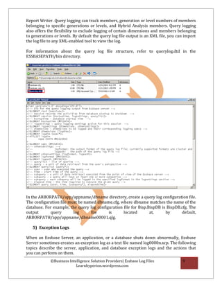 Essbase log files | PDF