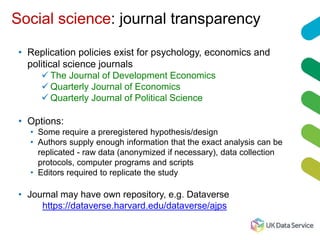 Transparency and reproducibility in research | PPTX