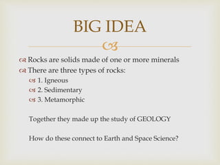 Ess Chapter 3 Rocks | PPTX