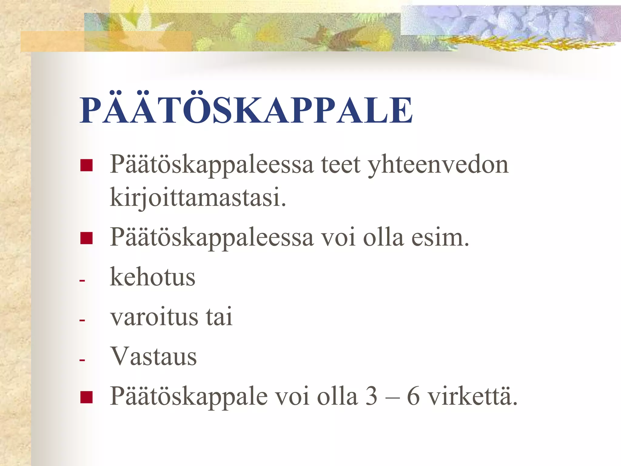 Esseen kirjoittaminen | PPTX
