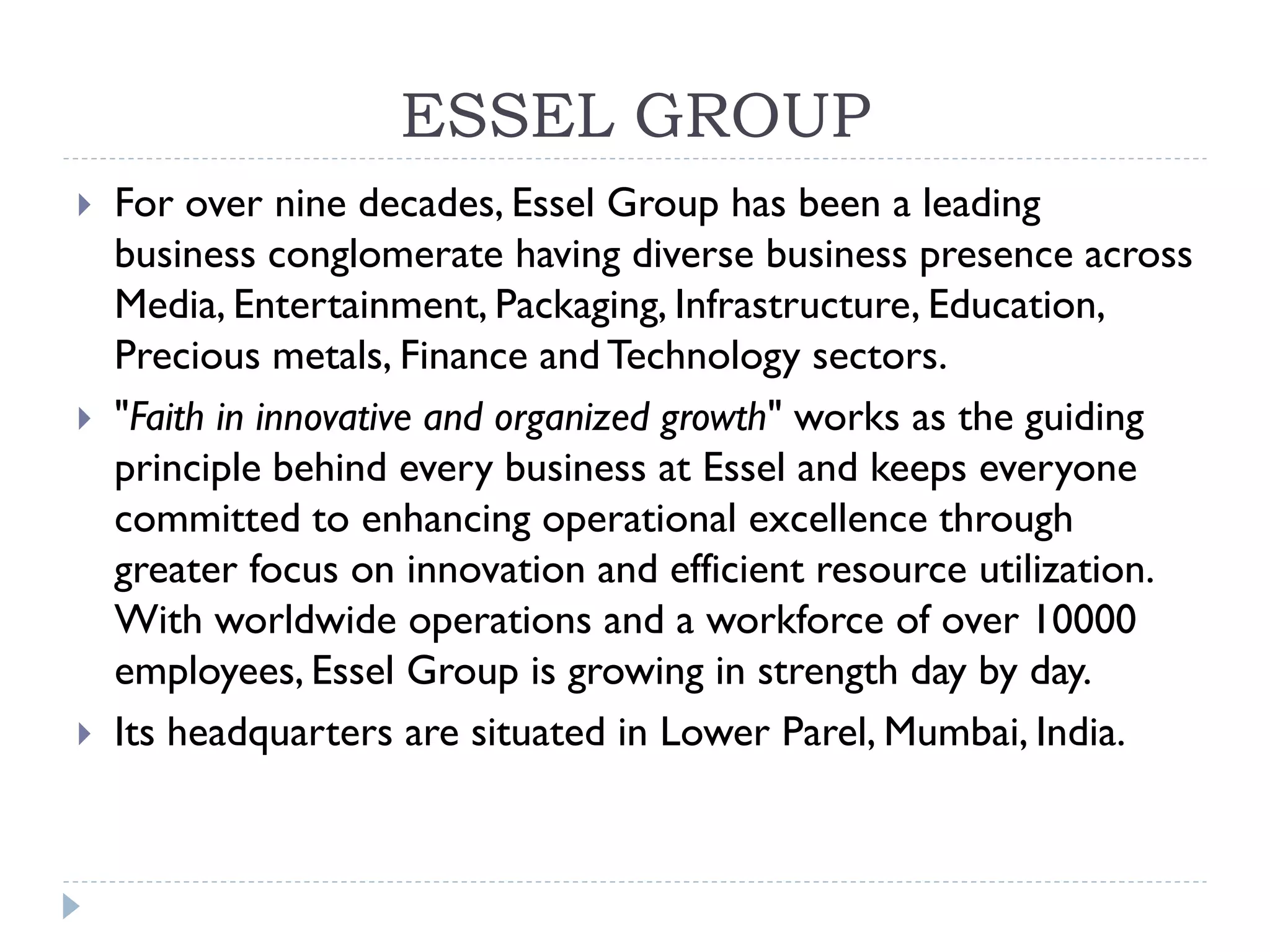 Essel group | PDF