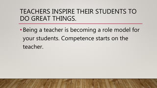 Essence of becoming a teacher | PPT