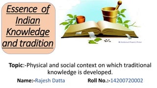 Essence of Indian Knowledge and tradition.pptx