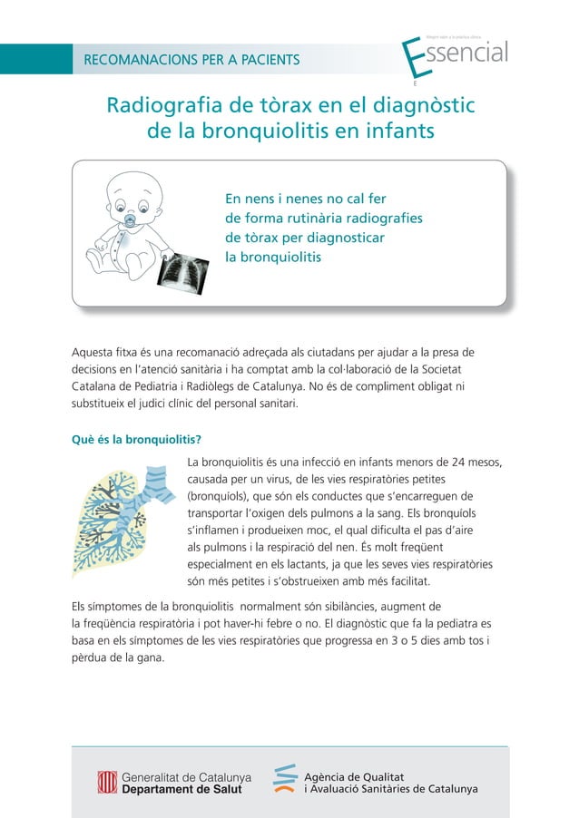 Radiografia de tòrax en el diagnòstic de la bronquiolitis en infants | PDF