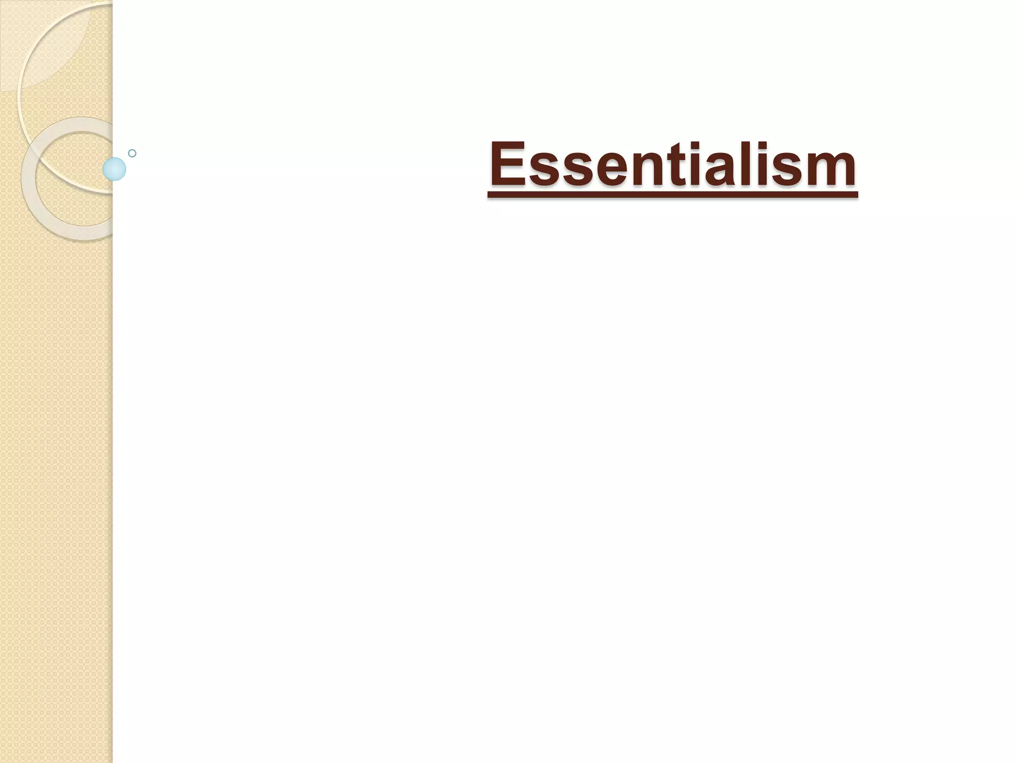 Essentialism | PPTX