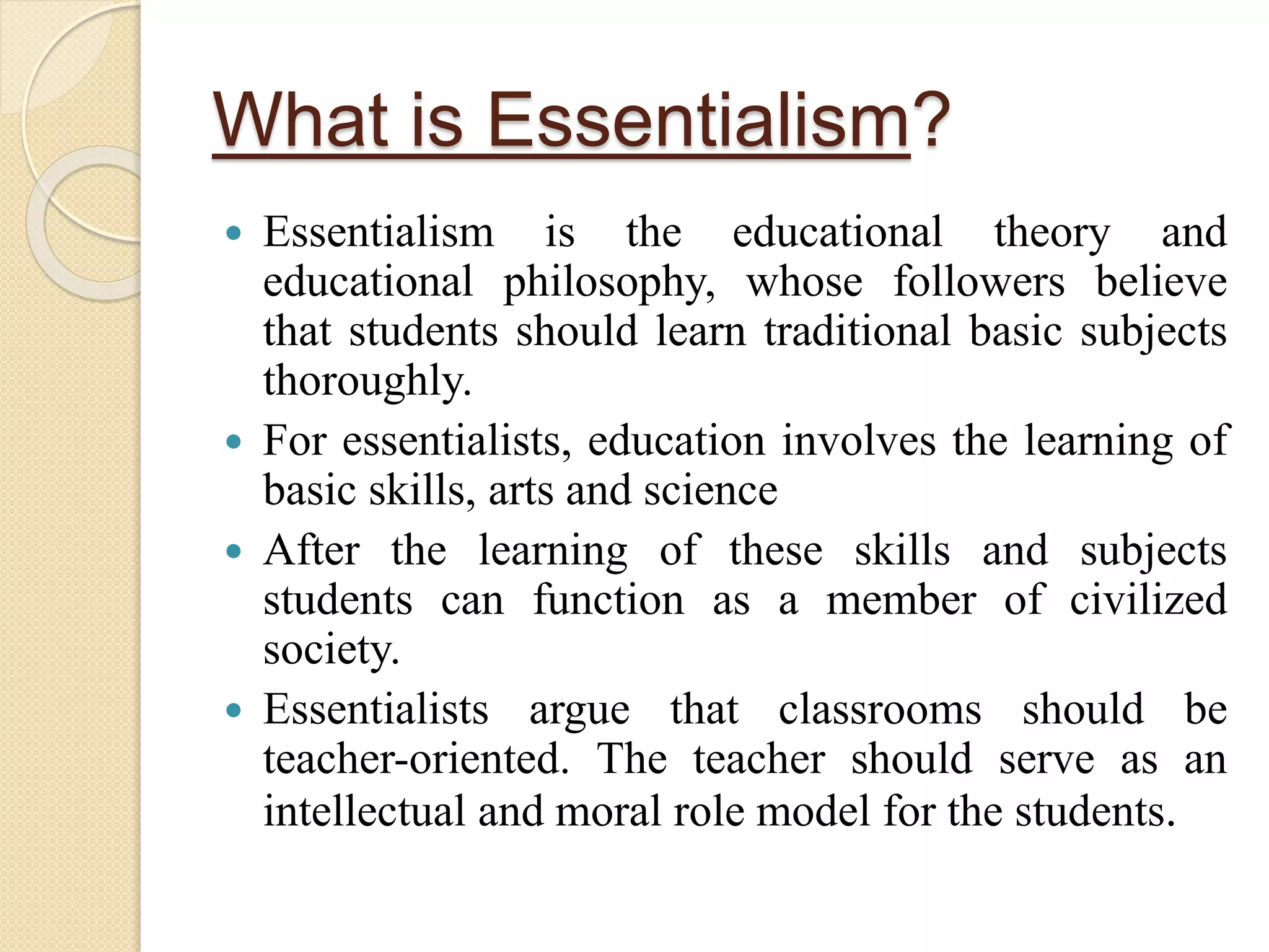 Essentialism | PPTX