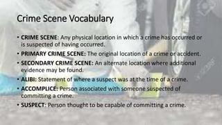 Essensials of crime scene investigation & evidence management | PPTX
