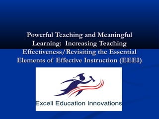 Essential elements of effective instruction ppt | PPT