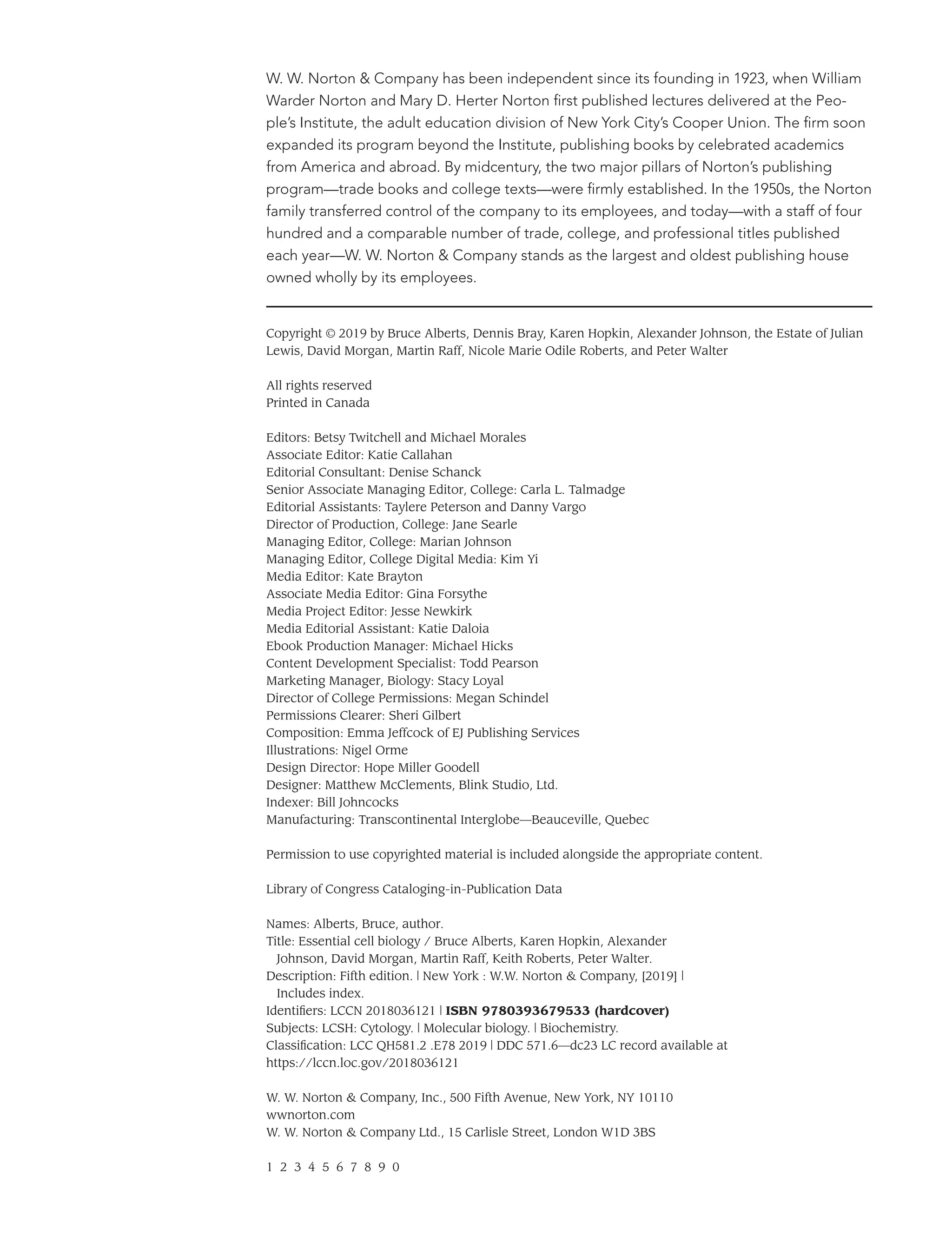 Essential Cell Biology (5th) | PDF