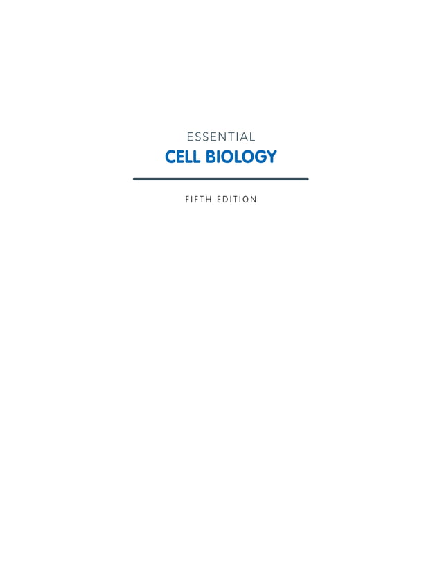Essential Cell Biology (5th) | PDF