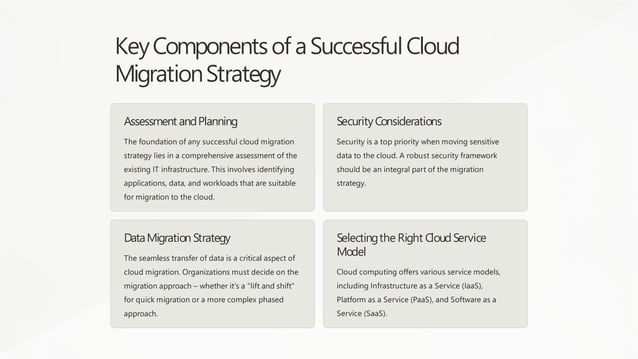 Essential Components of a Successful Cloud Migration Strategy | PPT