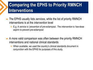 Essential Packages of Health Services: A Landscape Analysis in 24 EPCMD ...