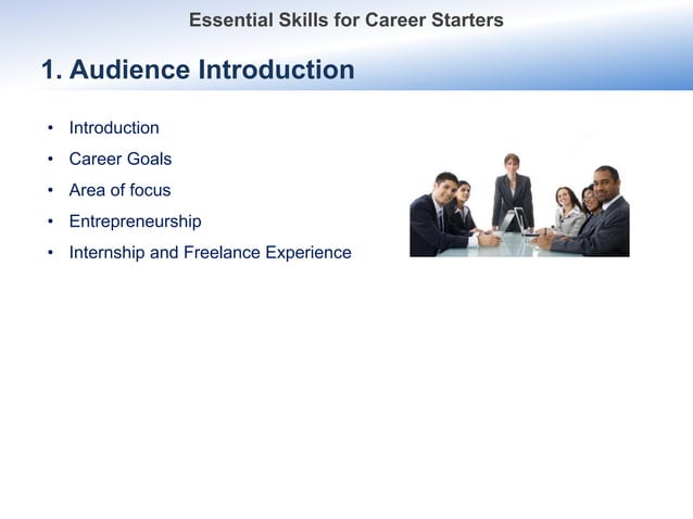 Essential Skills for Career Starters | PPT