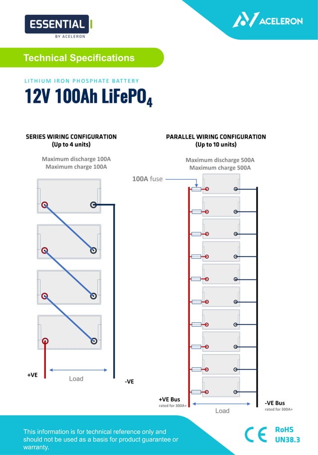 Essential 12 v 100ah spec sheet 09-09-2020 v3 | PDF