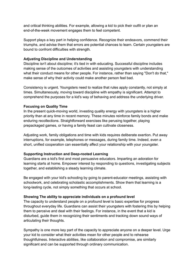 Essential Advice for Parents Introduction | PDF