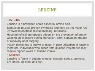 Essential amino acid | PPTX