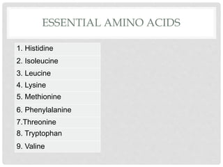 Essential amino acid | PPTX