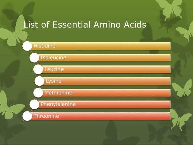 Essential amino acids