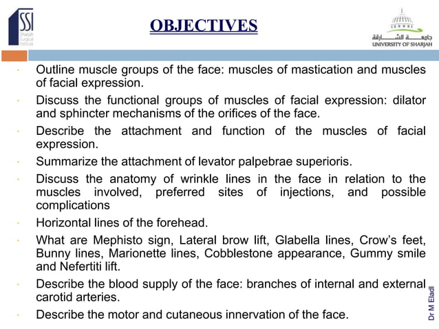 Essential anatomy for facial injections | PPTX