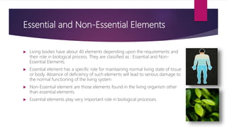 Inorganic Elements in the chemistry of life. | PPTX